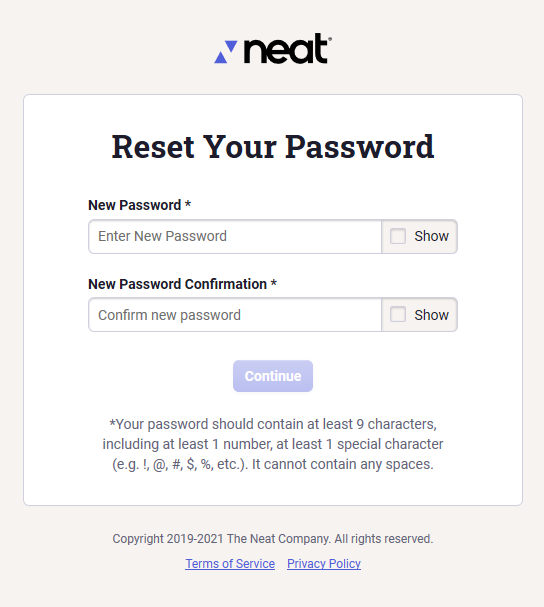 Login Issues / Locked Account - Reset your Password - Neat HelpCenter