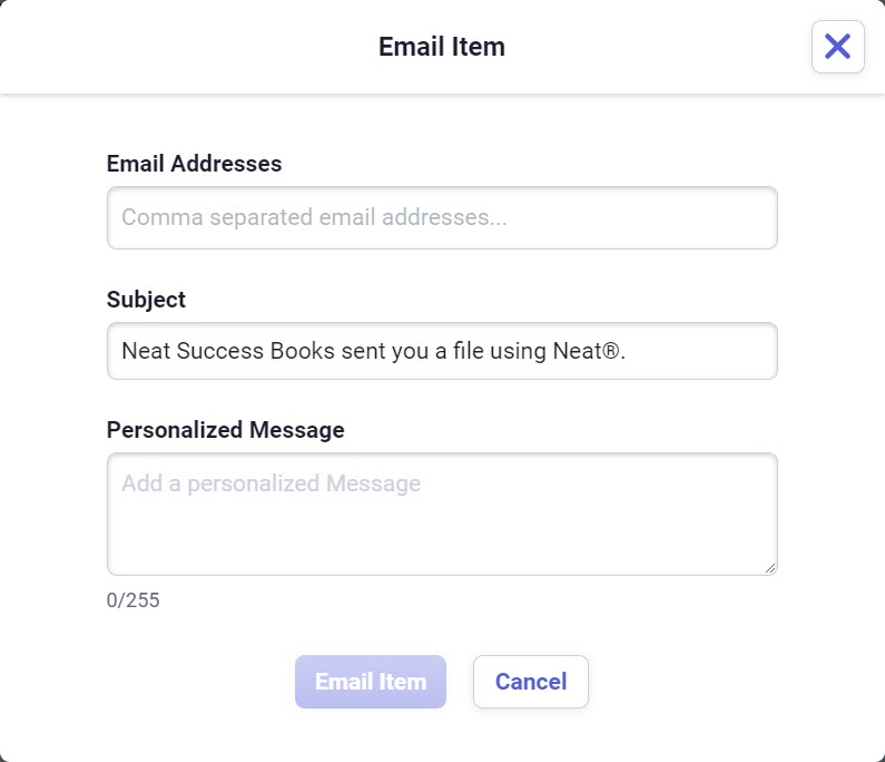 Emailing Items from Neat - Neat HelpCenter
