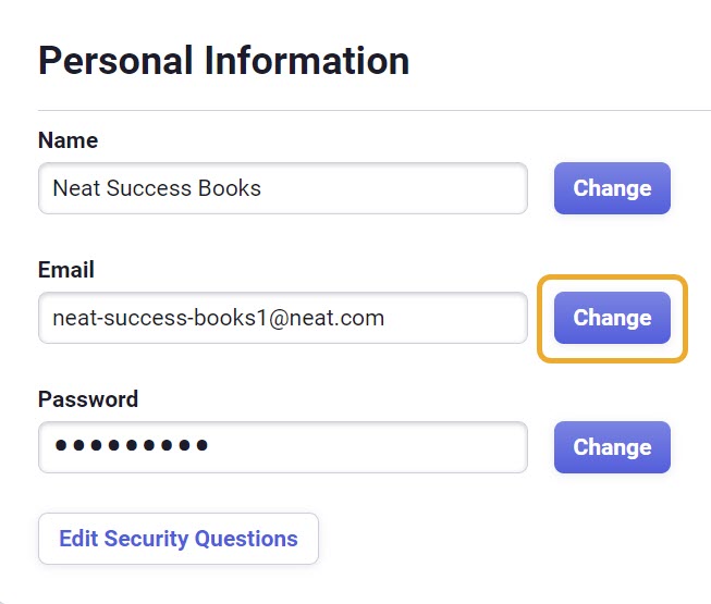 Updating your Log In Email Address - Neat HelpCenter
