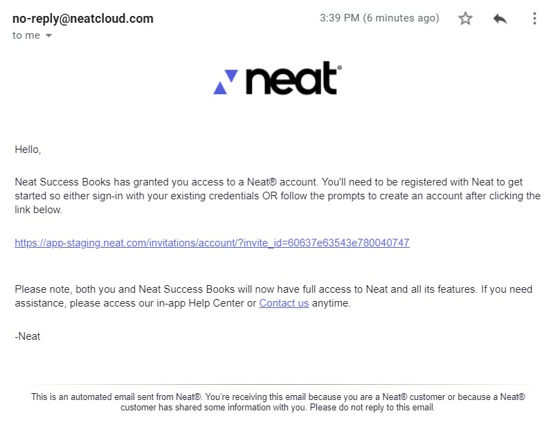 Sharing Accounts in Neat - Neat HelpCenter