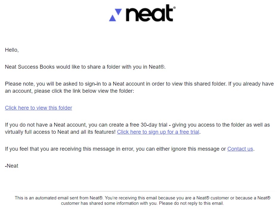 Sharing Folders in Neat - Neat HelpCenter