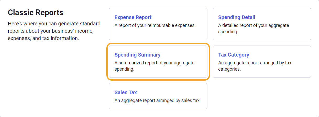 Classic Reporting in Neat - Neat HelpCenter