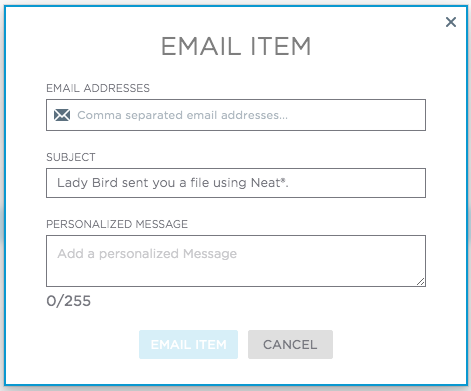 Emailing Items from Neat - Neat HelpCenter