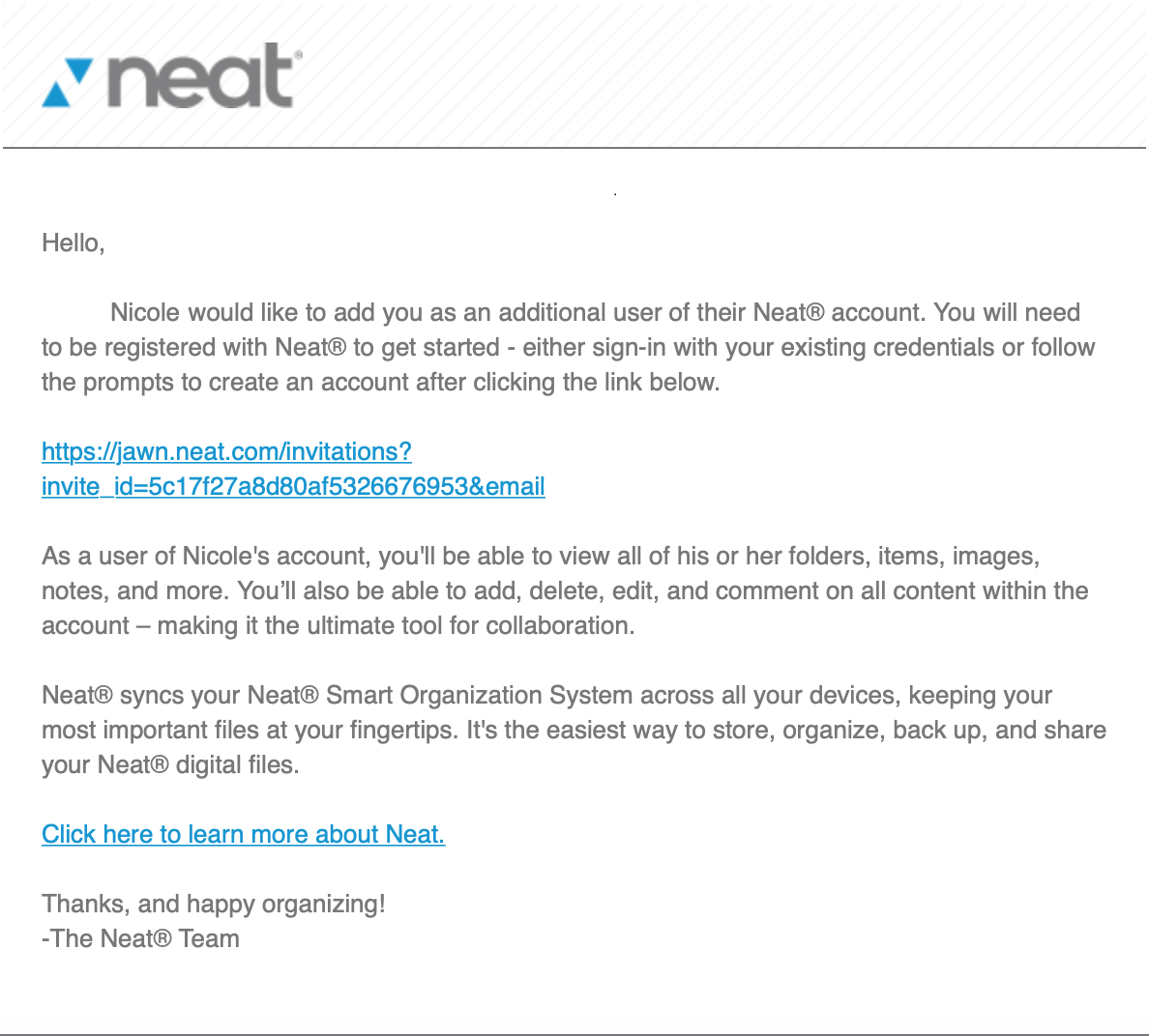 Sharing Accounts in Neat - Neat HelpCenter